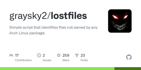GitHub Graysky Lostfiles Simple Script That Identifies Files Not Owned By Any Arch Linux