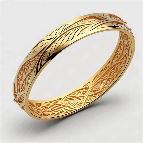 Premium Vector Gold Bangle Illustration White Background