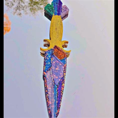 Crystal Dagger Made With Epoxy Resin Fairycore Depop