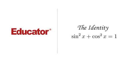 Pythagorean Identity Trigonometry Educator Com