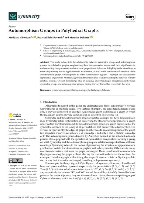 Pdf Automorphism Groups In Polyhedral Graphs