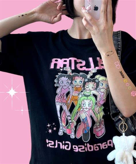 🖤당일 베티붑🖤블랙 티 반팔 반소매 티셔츠 여름 순면 면 스판 티셔츠 버드 티셔츠 오버 핏 친구 생일 선물 루즈 잠옷 키치 Y2k 귀여운 캐릭터 기본 스트릿 패션 에이블리