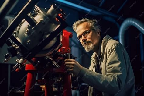 Premium Photo Astronomer At The Observatory Watching The Stars