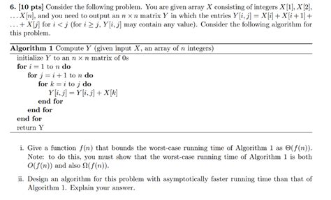 Solved Pts Consider The Following Problem You Are Chegg