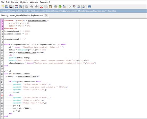 Pencarian Akar Persamaan Tak Linear Dengan Metode Regulasi Falsi Iterasi Titik Tetap Newton