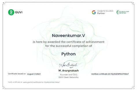 Naveen Kumar On Linkedin Pythonprogramming Codingskills Guvi