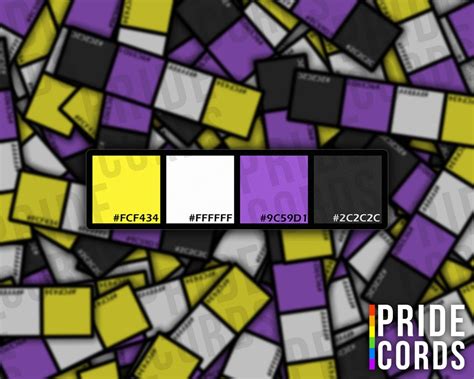 Nonbinary Flag Color Swatch Sticker LGBT Vinyl Sticker Water Bottle Laptop Decal Etsy