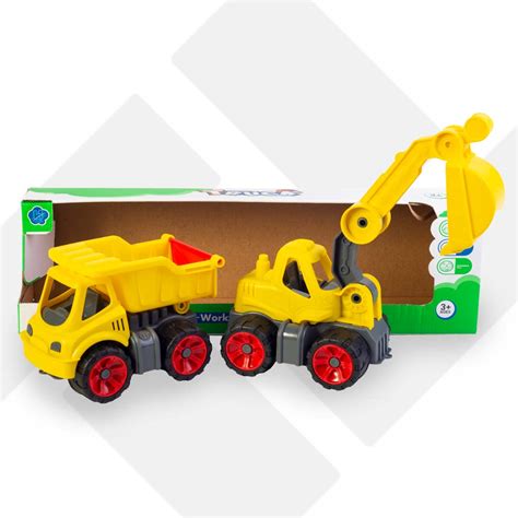 خرید عمده پک کامیون و بیل کیوان 7 کوچک 24 تابان تویز