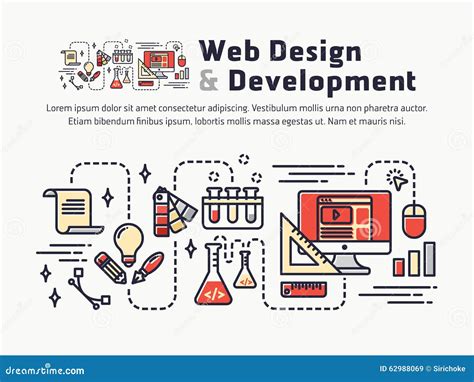 Web Design E Sviluppo Icone E Simboli Per Lintestazione Di Web