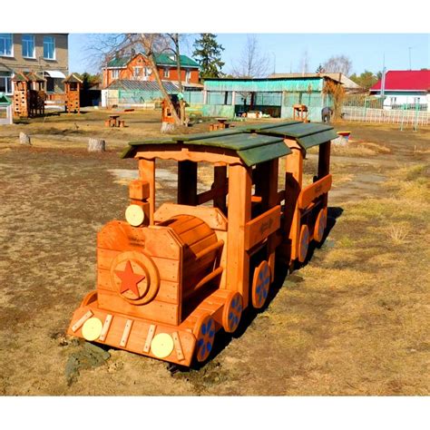 Игровые детские площадки Уютный дворик Купить Паровозик с вагончиком ИО 03 с доставкой и
