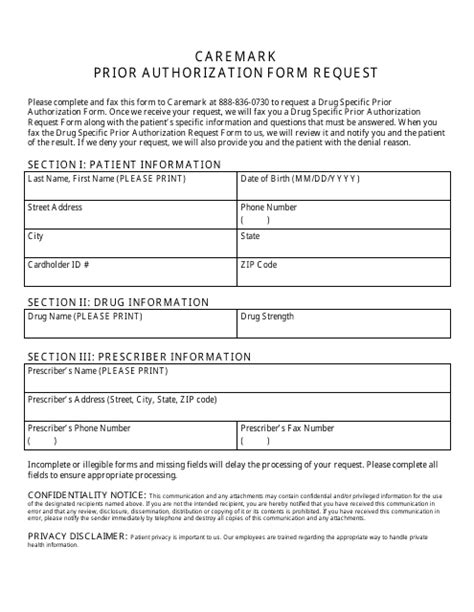 Prior Authorization Form Request Cvs Caremark Fill Out Sign Online And Download Pdf