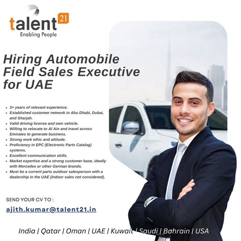 Ajithkumar R On Linkedin Hiring Field Sales Executives Automobile