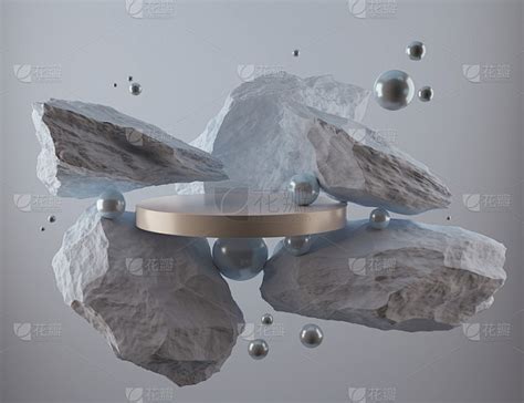 抽象几何的石头和岩石形状的背景
