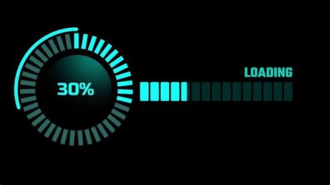 Animation Of Showcases A Sleek High Tech Loading Screen With A Glowing