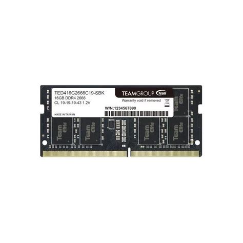 Pamięć Sodimm Ddr4 Team Group Elite 16gb 2666mhz Cl19 12v Inna Marka