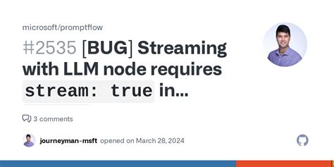 Bug Streaming With Llm Node Requires `stream True` In `inputs` Of