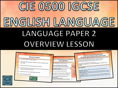 Cambridge Igcse 0500 Overview Of Language Paper 2 Teaching Resources