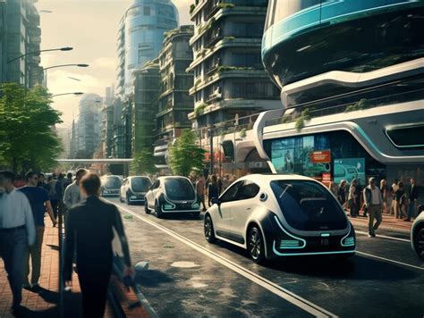 Premium Photo Autonomous Vehicles In Smart City Ai Generated