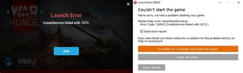 Launch Couldn T Start The Game Id Problem Launch Error We Had CreateService Failed With