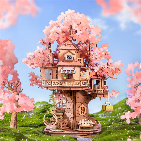 Rolife Sakura Tree House Diy Wooden Model Kit Hobbies
