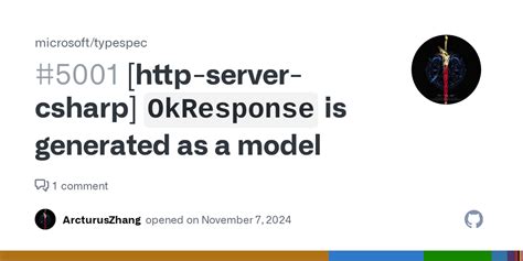 [ server csharp] `okresponse` is generated as a model · issue 5001 · microsoft typespec