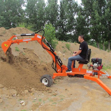 Ce Approved Towable Backhoe Small Farm Towable Atv Towed Excavator Gasoline Excavator Backhoe