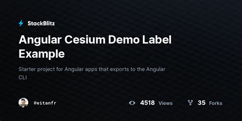Angular Cesium Demo Label Example Stackblitz