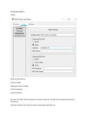 Project 2 Docx NETWORK SUBNET 1 Printer Need To Add Gateway Click On Config Make Sure That It