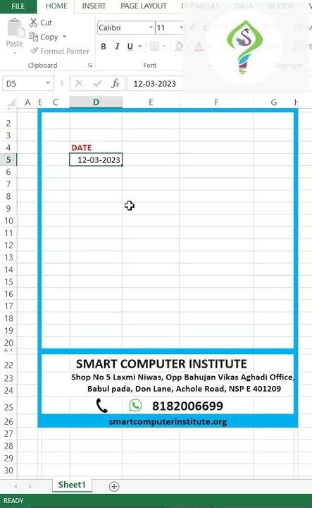 ↕ How To Insert Current Date In Excel ↕ Microsoft Excel Exceltips