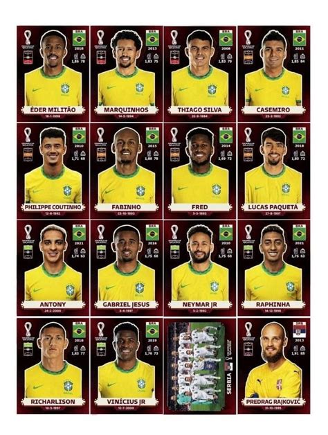 Arte Álbun De Figurinhas Brasil Copa Qatar 2022 Baixar Grátis