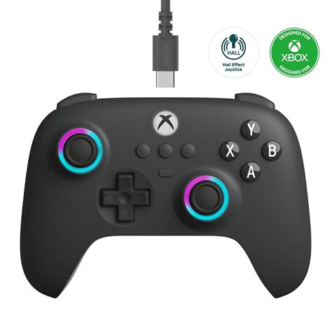 8bitdo Ultimate C Wired Controller For Xbox With Hall Effect Joysticks And Triggers Rgb