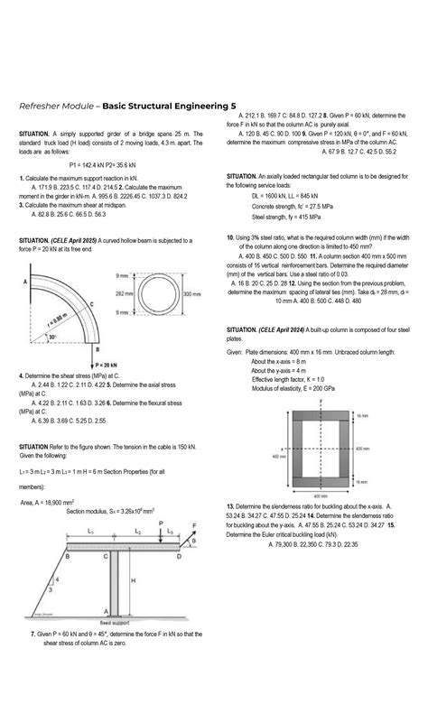 Basic Structural Engineering Refresher Module 5 Mar 2026 Studocu