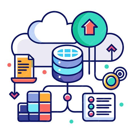 Premium Vector Cloud Computing Illustration With Server Data And Network Connections