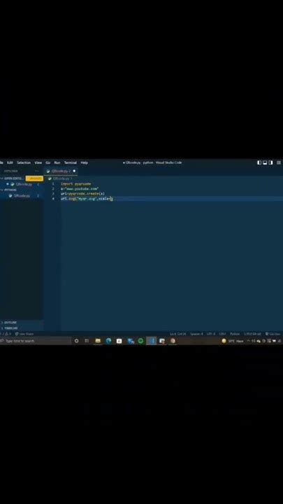 Create Any Website Qr Code Using Python 🔥 Python Shorts Youtube