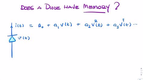 Example Does A Diode Have Memory Youtube