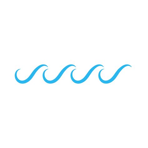 Blue Water Wave Line Icon In The Sea 14489626 Png