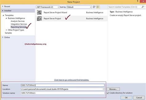 How To Create New Project In Ssrs