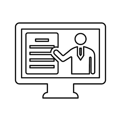 Premium Vector Smart Class Web Education Line Icon Outline Vector