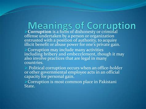 Defining Corruption Understanding Its Core Elements And Impact