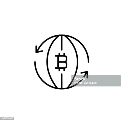 글로벌 비트 코인 암호 화폐 유통 가상 금융 도구 픽셀 완벽 편집 가능한 획 선 아이콘 가상현실에 대한 스톡 벡터 아트 및 기타 이미지 Istock