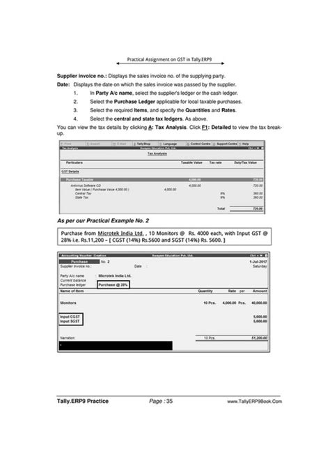 Swayam Education Gst Practical Assignment Tallyerp9book Page 34 35