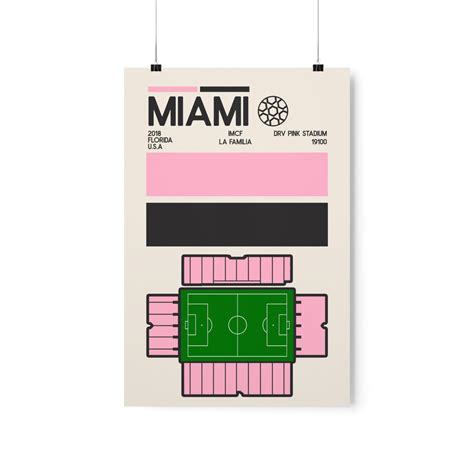 Inter Miami Poster Inter Miami Stadium Poster Print Inter Miami