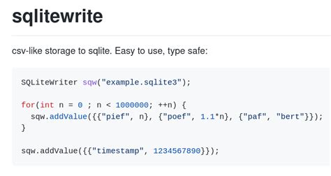 Github Berthubert Sqlitewrite Csv Like Storage To Sqlite