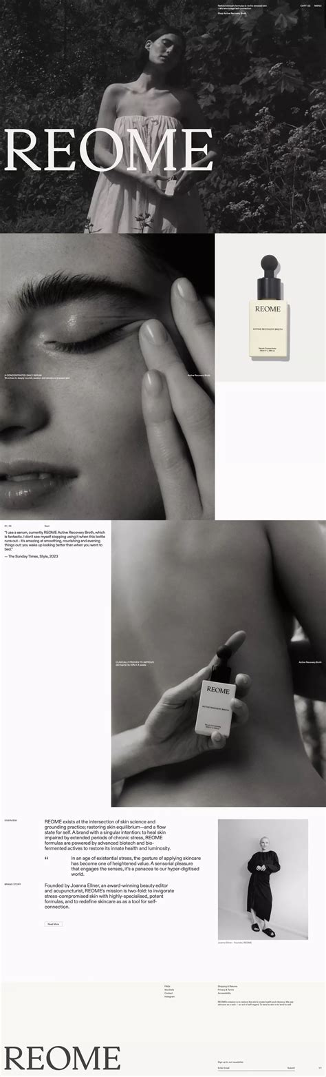 Reome Advanced Skincare For Slow Rituals On Landbook Get Inspired