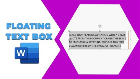How To Add A Floating Text Box In Word Words Ads Text