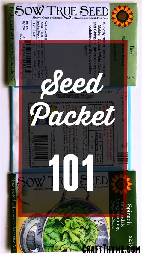 How To Read A Seed Packet Craft Thyme