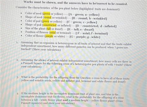 Solved Works Must Be Shown And The Answers Have To Be