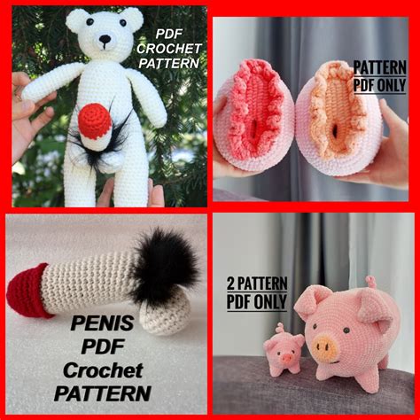 SET Crochet Vagina And Penis Pattern Crochet Toys Pattern Inspire Uplift