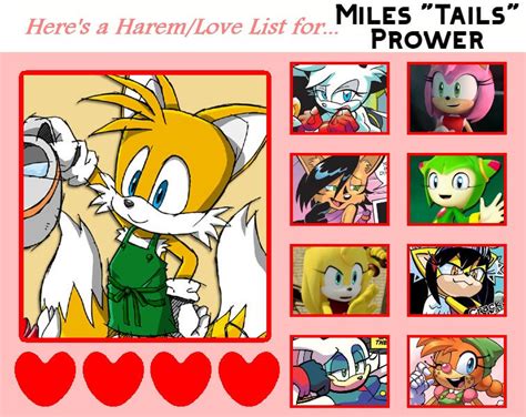 Harem Of Miles Tails Prower By 4xeyes1987 On Deviantart