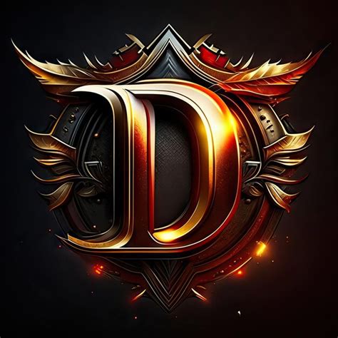 Premium AI Image Premium D Logo With Gold Accents Generative AI